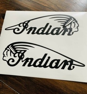 Indian Motorcycle Gas Tank Decals 2PC Set New Handcrafted Outline OEM ...