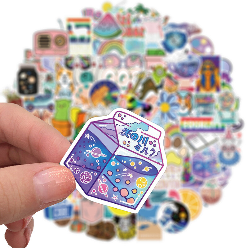 100 Pcs Cute Aesthetic Water Bottles Stickers Suitcase Laptop ...