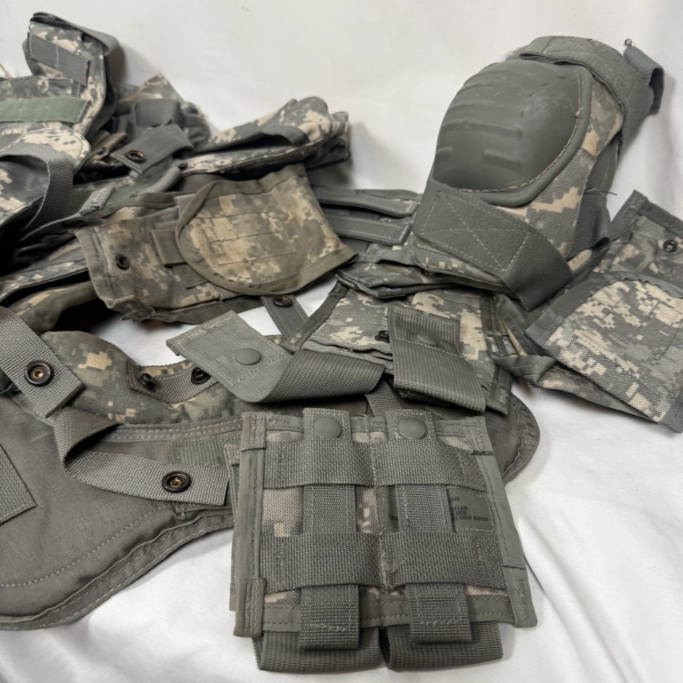 Genuine US Military Field Gear Lot Pockets Cases Bag Bug Net Digital ...