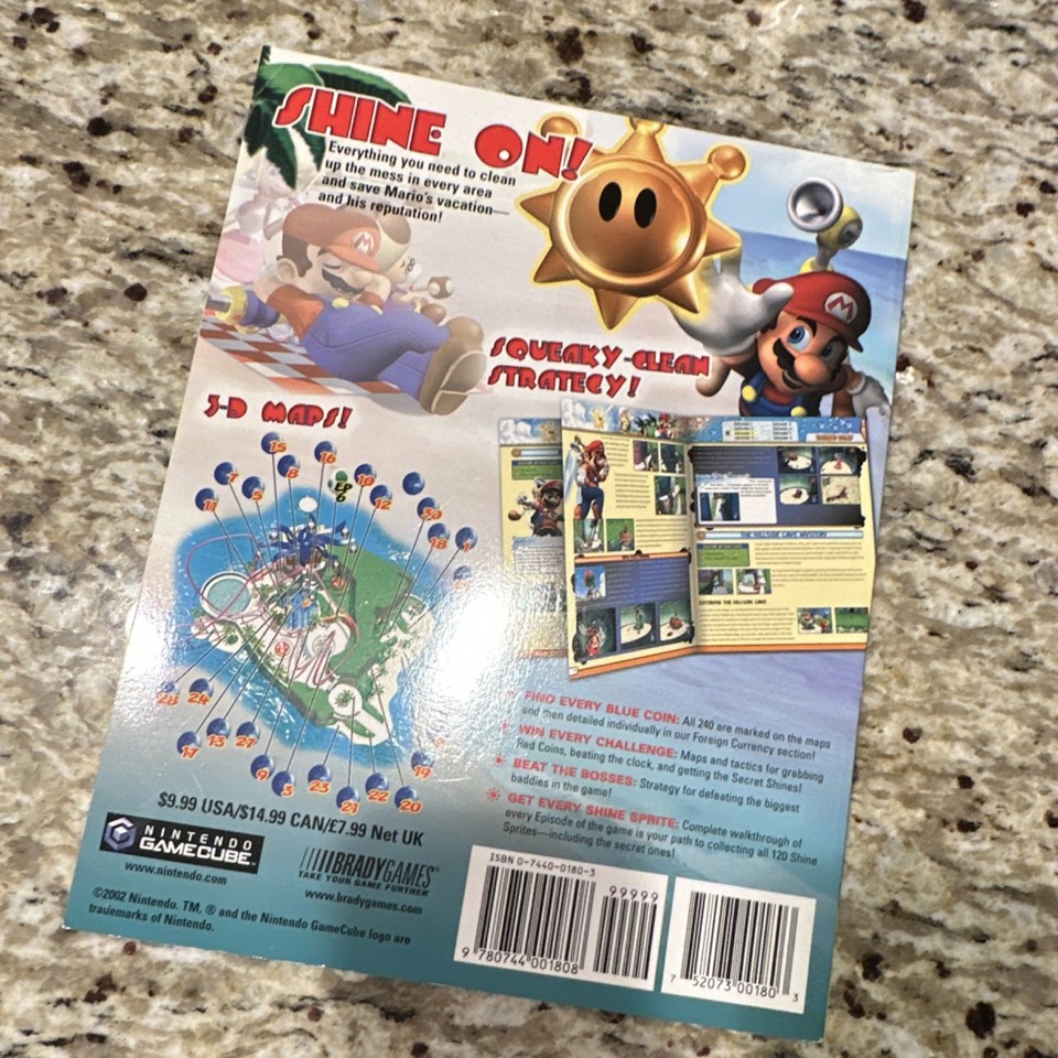 BradyGames Super Mario Sunshine Strategy Guide 3-D Maps | eBay
