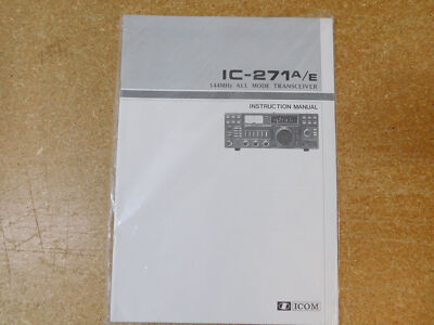 Icom IC-271A/E Ham Radio Transceiver User Instruction Manual (original ...