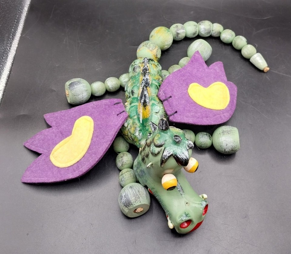 Vtg 1960's Pelham Marionette Puppet Father DRAGON Wooden 19.5" NEEDS ...