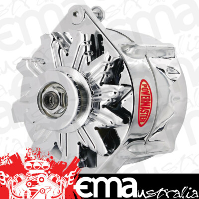 Powermaster PM17297 Gm 12Si Style V-Belt Alternator Smooth Look Chrome ...