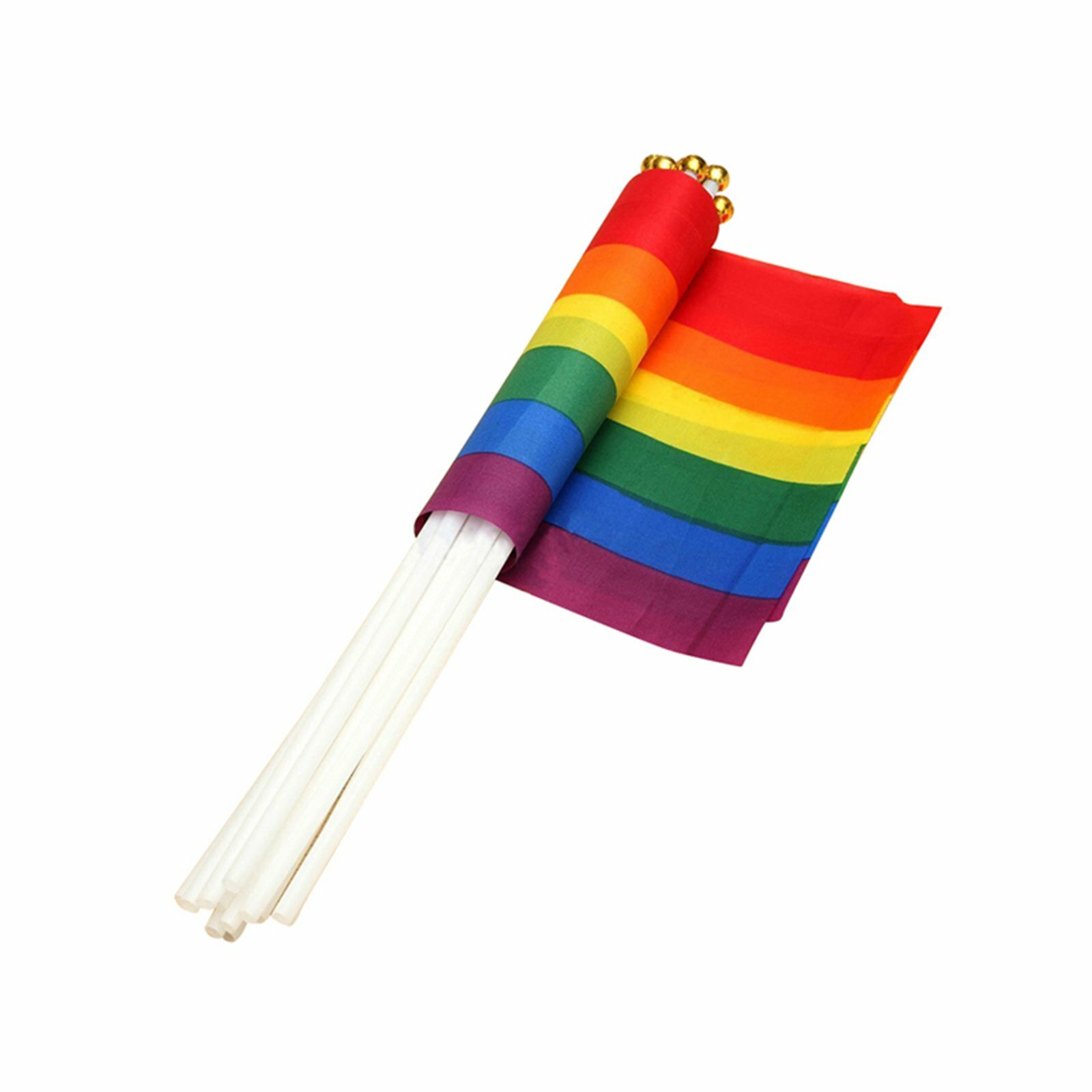 32PCS Rainbow Small Flag Gay Lesbian LGBT Pride Party Flags Handheld 14 ...