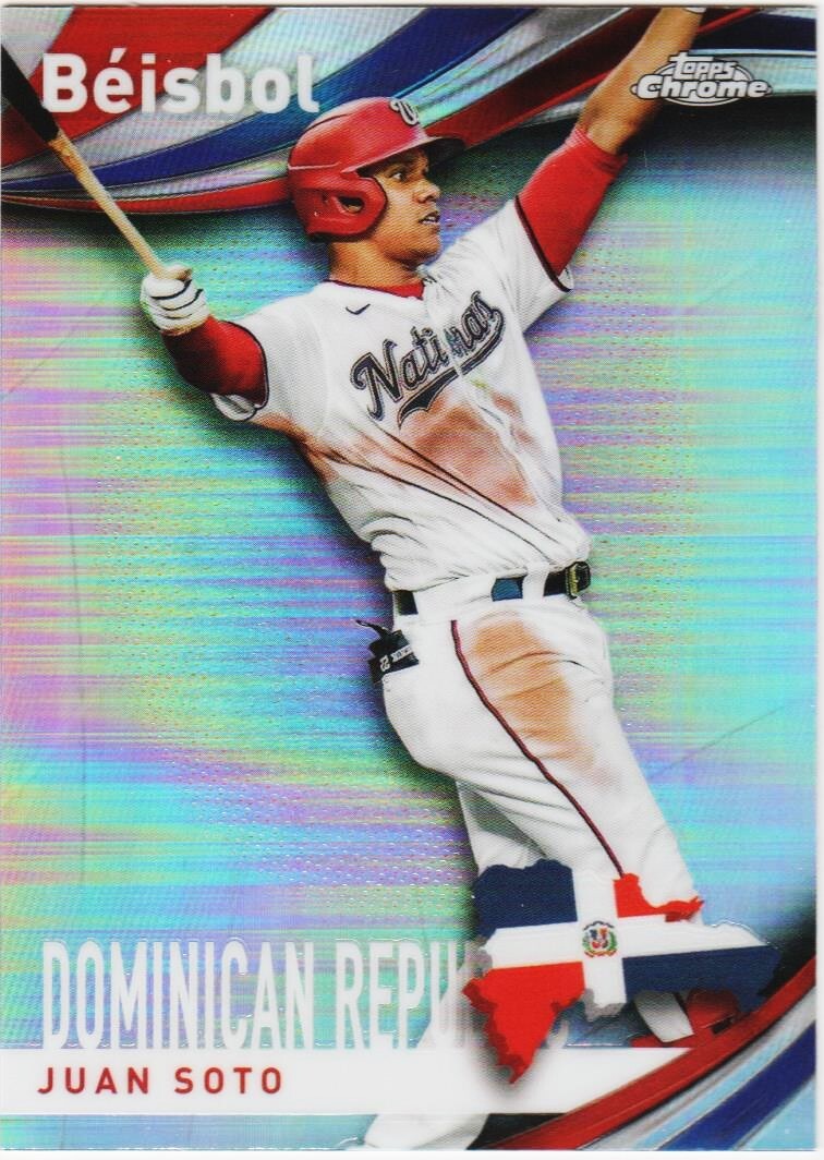JUAN SOTO 2021 TOPPS CHROME BEISBOL REFRACTOR INSERT CARD # B-7 ...