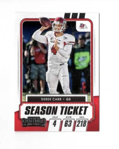 2021 Panini Contenders Draft Picks DEREK CARR card #14 Fresno State | eBay