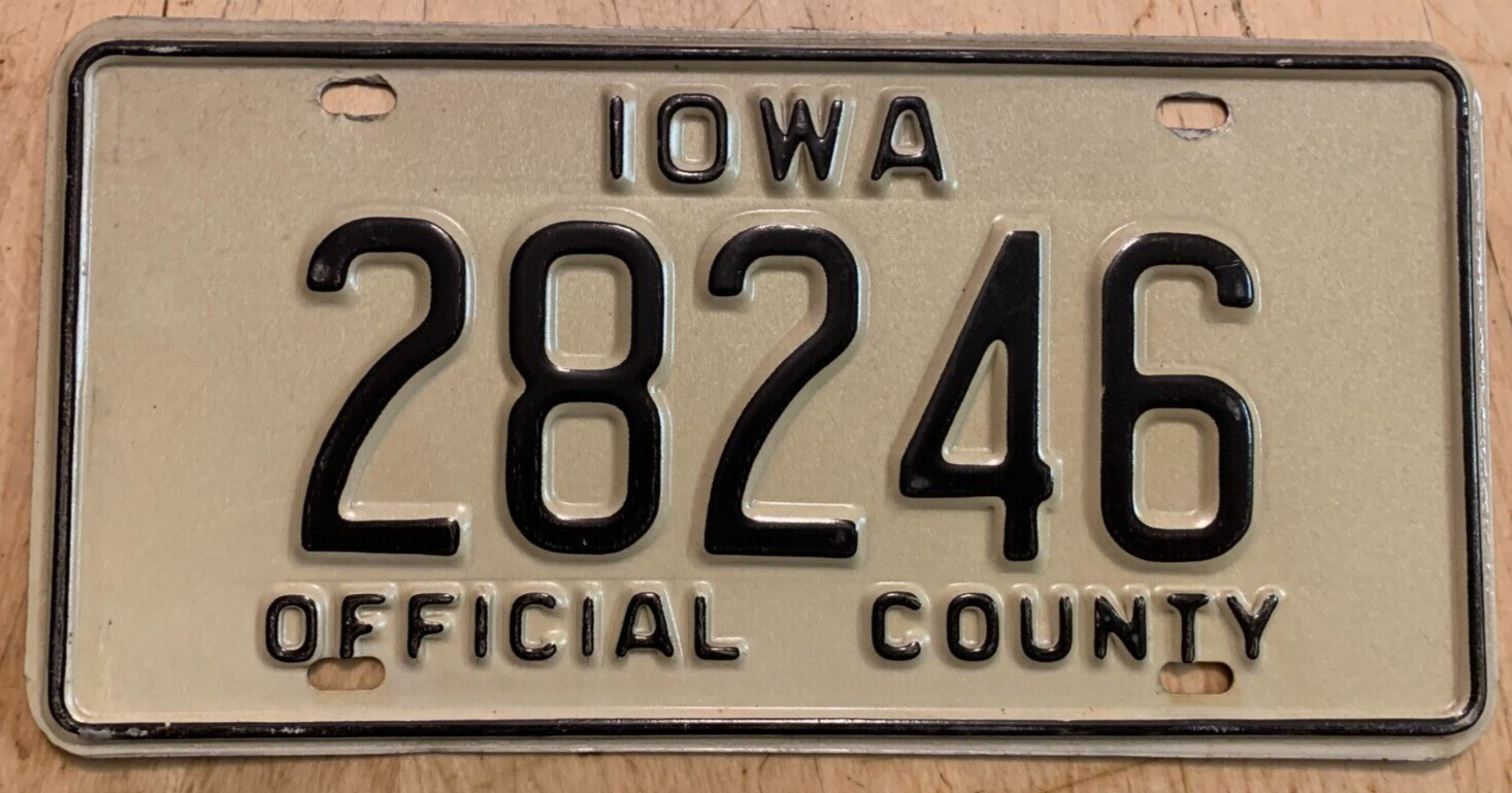 IOWA OFFICIAL COUNTY DEPUTY SHERIFF LICENSE PLATE " 28246 " IA | eBay