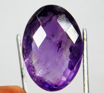 Certified 31.80 Ct Natural Purple Amethyst Oval (Checker) Cut Loose ...
