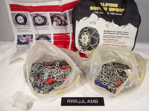 ALPINE SUPER SPORT 2518 TIRE CHAINS Snow Traction Device 31x9.5R15 ...