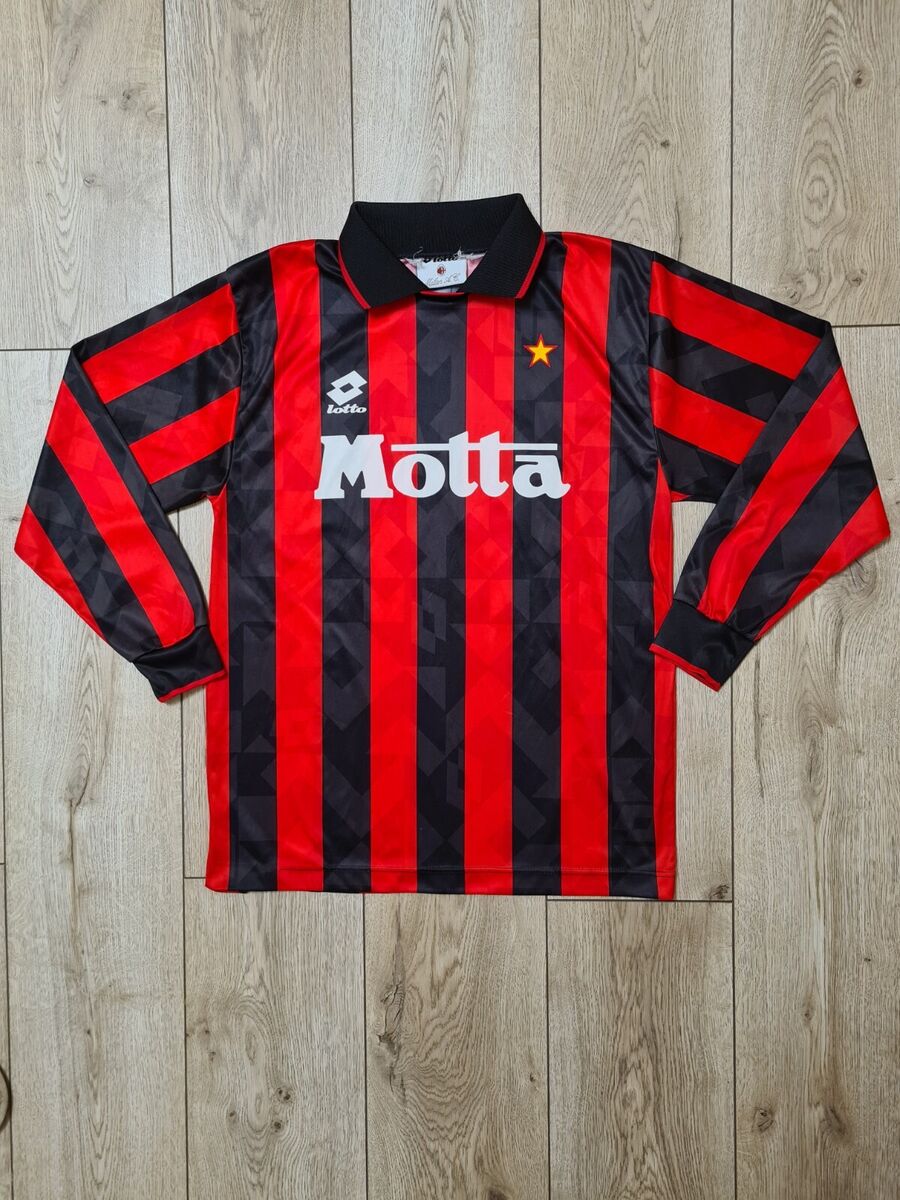 AC MILAN 1993 1994 HOME FOOTBALL SHIRT SOCCER JERSEY LONG AC MILAN 1993 1994 HOME FOOTBALL SHIRT SOCCER JERSEY LONG
