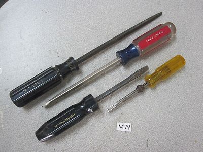Lot of 4 Various Screwdrivers Flat File | eBay