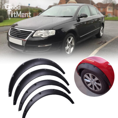 For VW Passat B6 B7 Jetta Black Fender Flares Extra Wide Body Kit Wheel ...