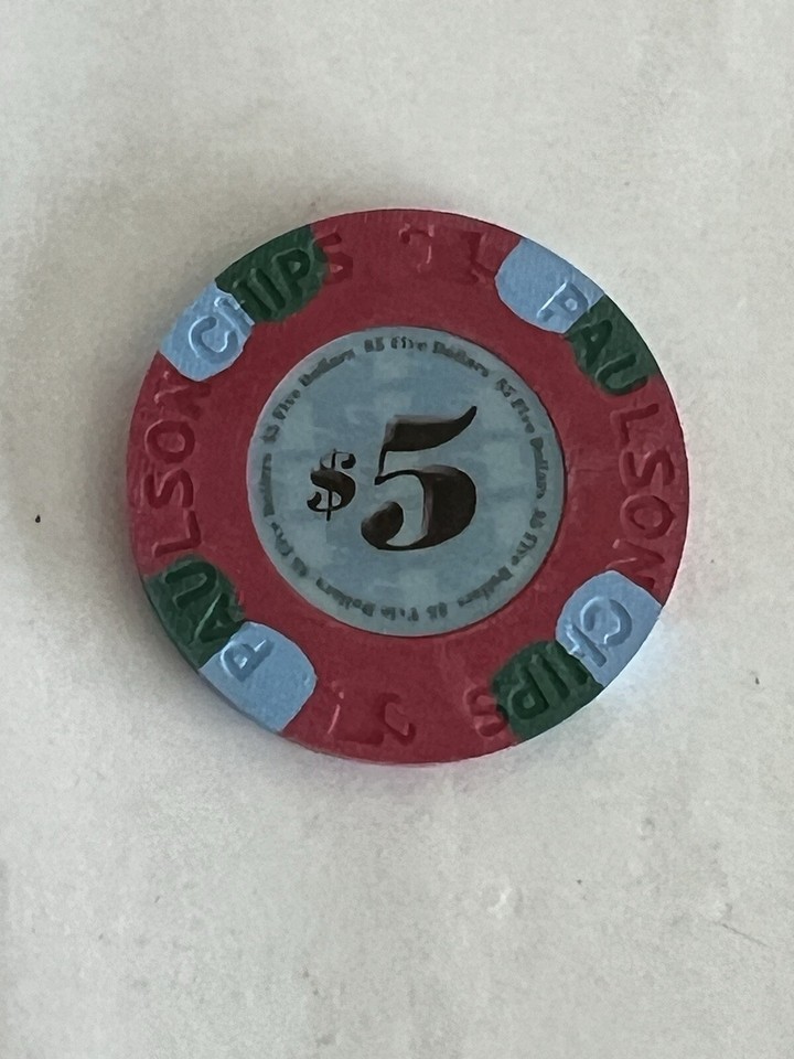 7 Paulson Classic Poker Chips - Top Hat & Cane - Great Sample! | eBay