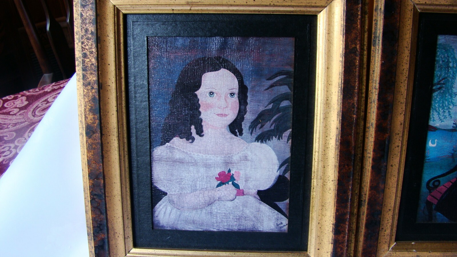 H Hal Kramer Art Print Chicago Custom Collection PAIR Boy Girl Vintage ...