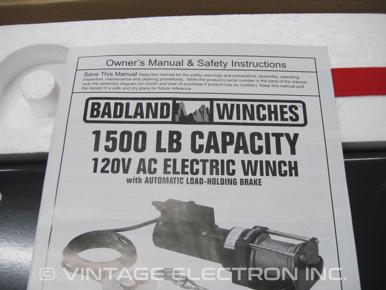 Badlands Winches 1500lb. Capacity 120v AC Electric Utility Winch for ...