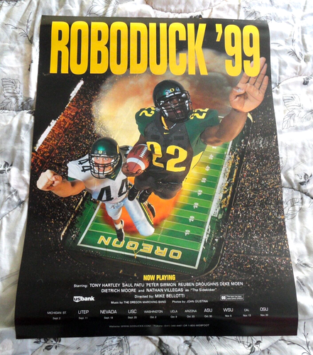 orig./Minty!! 1999 OREGON DUCKS 24x18 Football Poster-Schedule ...