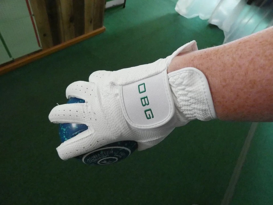 OBG ALL WEATHER BOWLS GLOVE WHITE MENS LEFT HAND MEDIUM FREE P&P | eBay UK