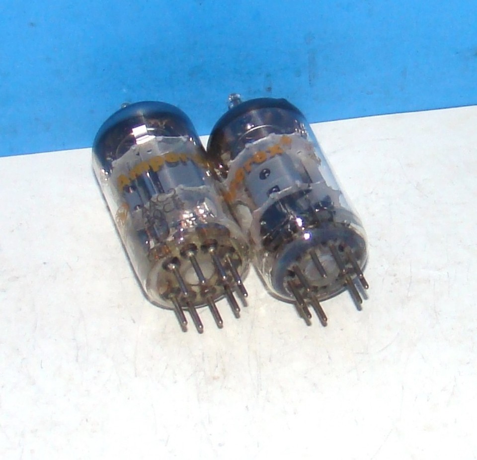 6GH8A 2 Amperex radio audio amplifier electron vintage vacuum tubes ...