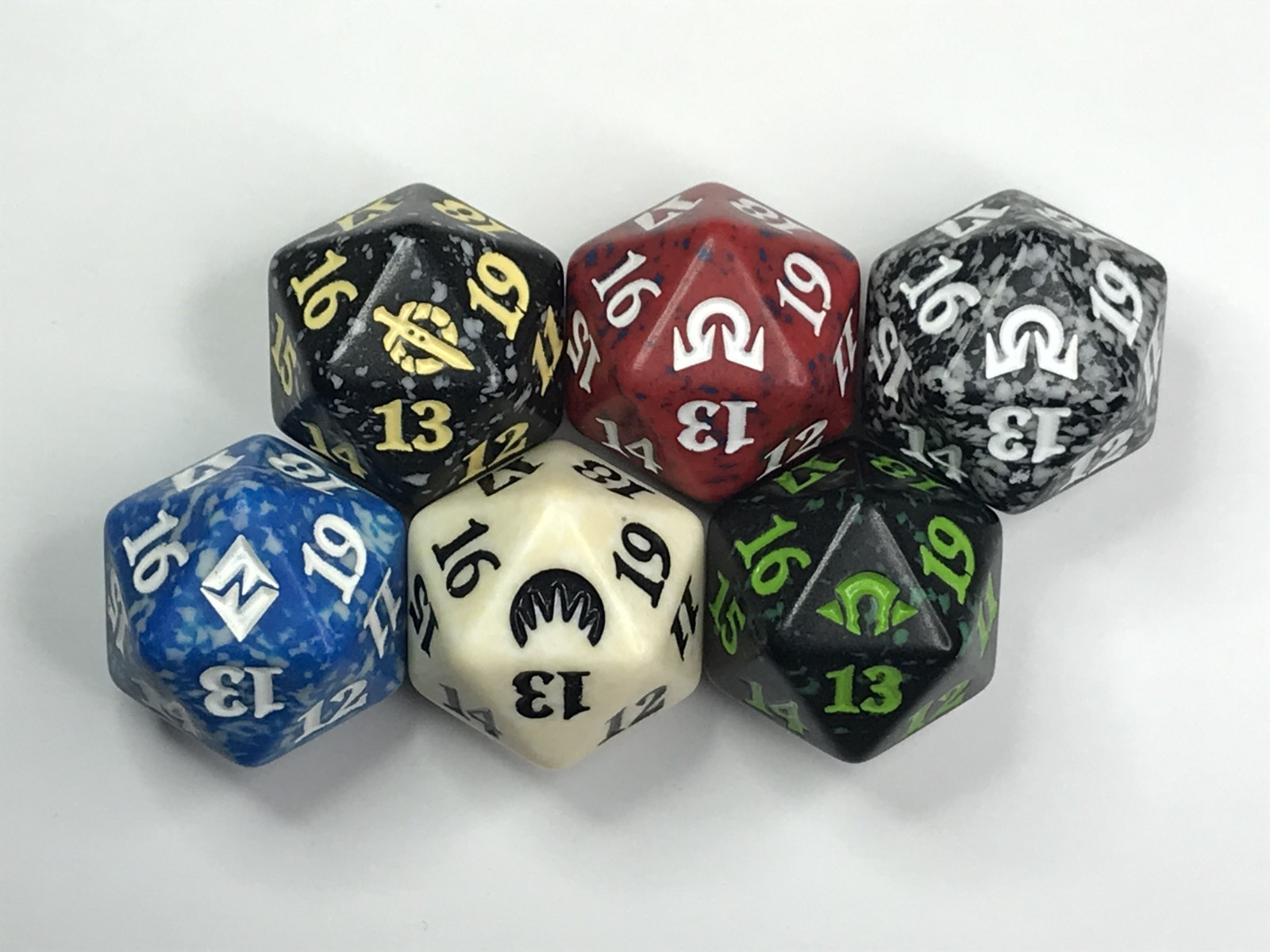 6 mtg Spindown Dice - Game Dice - d20 life counter Magic Dice | eBay