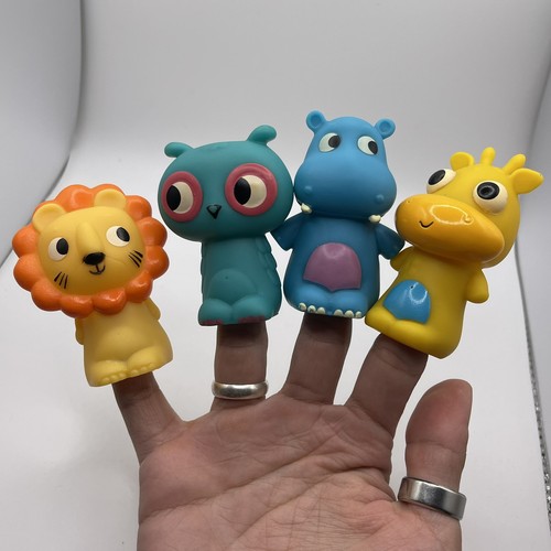 My B Toys Finger Puppets Animal Pets Imaginative Cake Toppers Bath Lot ...