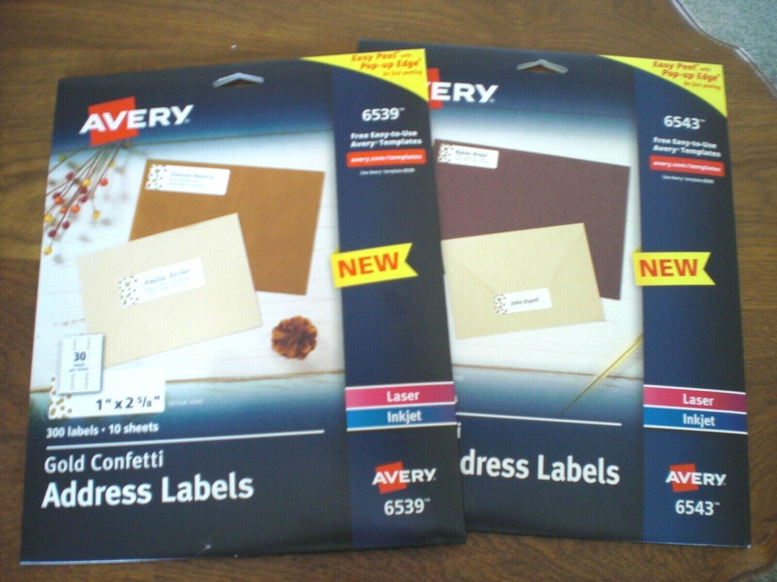 Avery Gold Confetti Wedding/Anniv Address /Return Address Labels 6539 ...