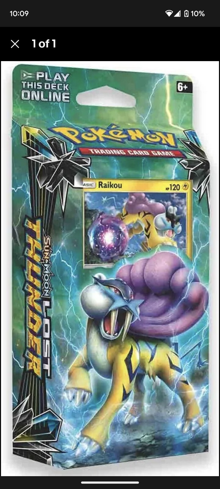 Pokemon Lost Thunder Raikou Storm Caller Theme Deck Sun Moon 2018 Ships ...