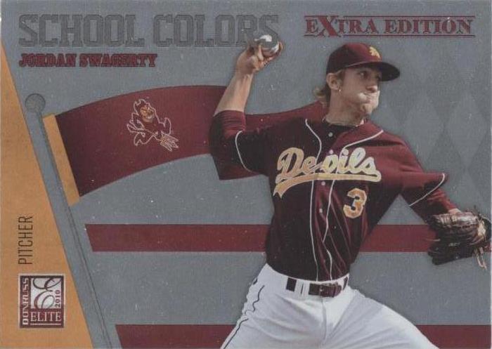 2010 Donruss Elite Extra Edition - School Colors Jordan Swagerty #1 (RC ...