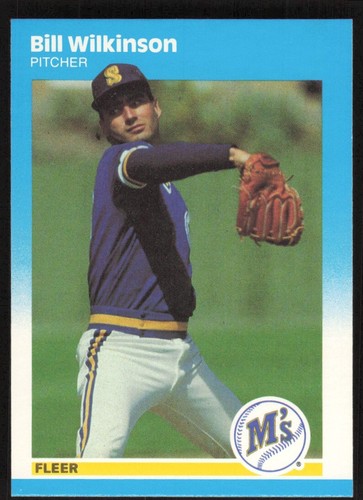 1987 Fleer Update Baseball Card Bill Wilkinson #U-125 Seattle Mariners ...