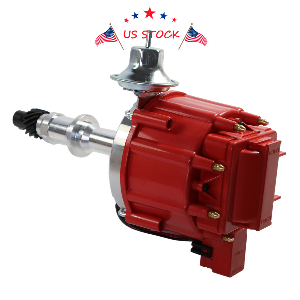 Red HEI One Wire Distributor For Pontiac 301 326 389 400 421 428 455 V8 ...