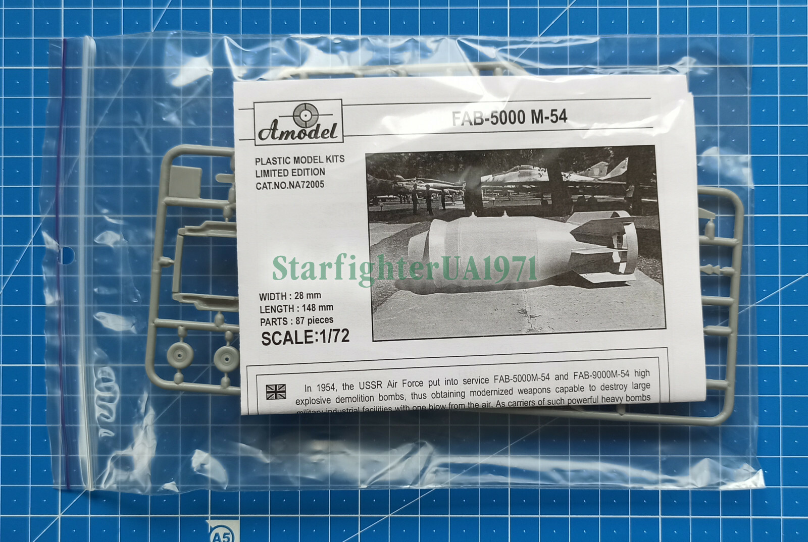 1/72 FAB-5000 M-54 Soviet high explosive bomb (Amodel NA72005) | eBay