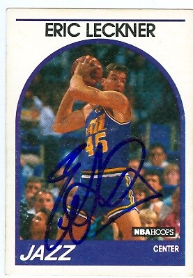 Eric Leckner autographed Basketball Card (Utah Jazz) 1989 Hoops #12 | eBay
