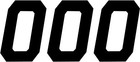 D'Cor Visuals 6" Black Race Number 0 Decal 3 Pack (45-35-0) | eBay