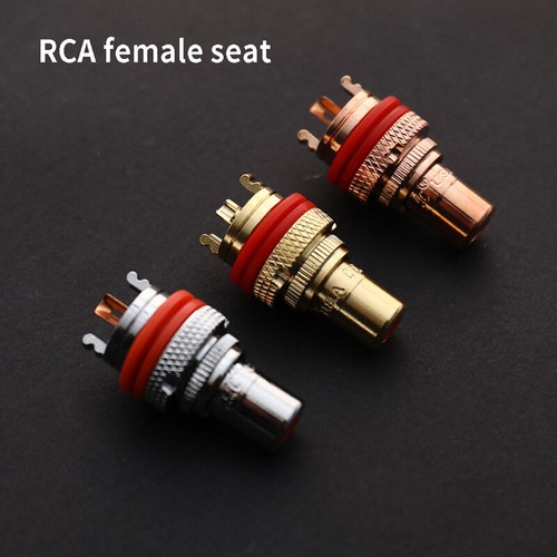 2Pcs/1Pair Copper CMC RCA Female Terminal Jack Socket AV Audio Video ...