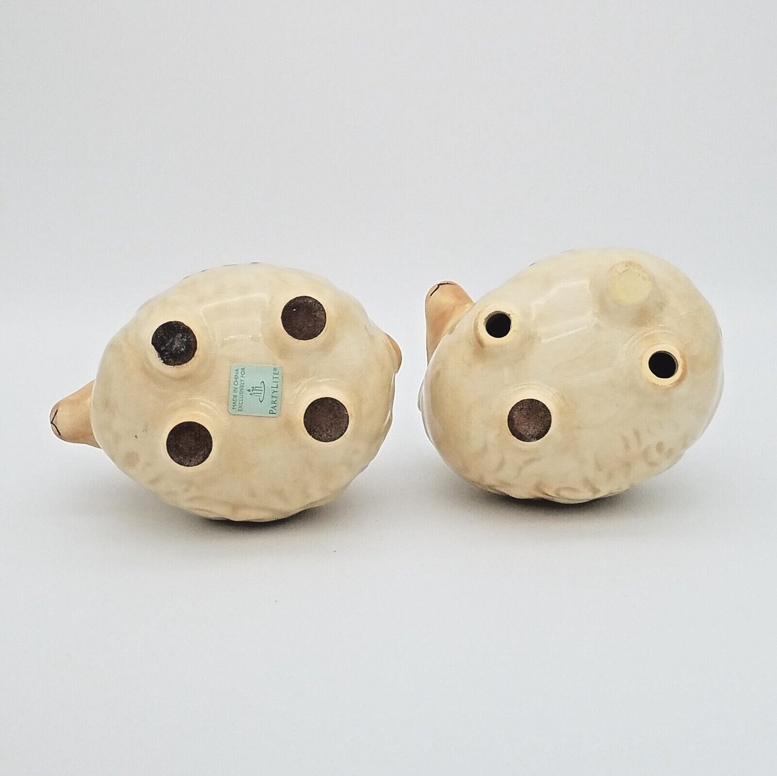 PartyLite Sheep Candle Holders Country Comfort Tea Light Lamb Ceramic ...
