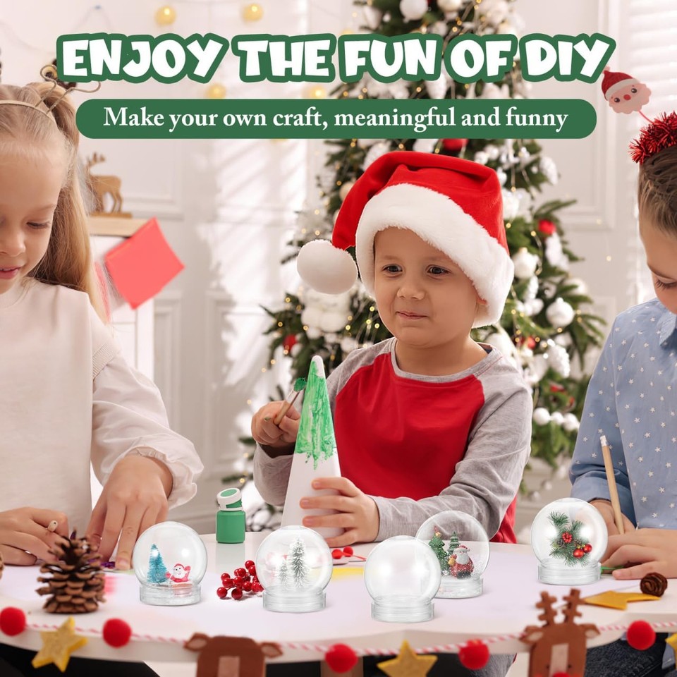 STOBAZA 15pcs DIY Snow Globe Miniature Case Snow Globe Display Case ...