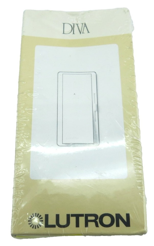 Lutron DVSTV-LA Diva 8 Amp 3-way/Single-Pole 0-10V Dimmer LIGHT ALMOND ...
