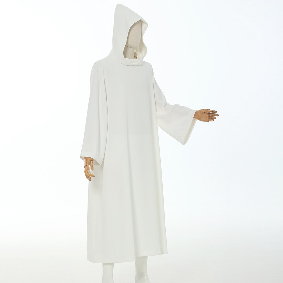 Catholic Priest Solid Alb Hood Robe Clergy Ivory White Robe Pastor ...