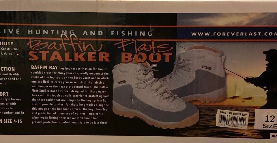 New ForEverlast Baffin Flats STALKER BOOT Size 12 Hunting FISHING Bay ...