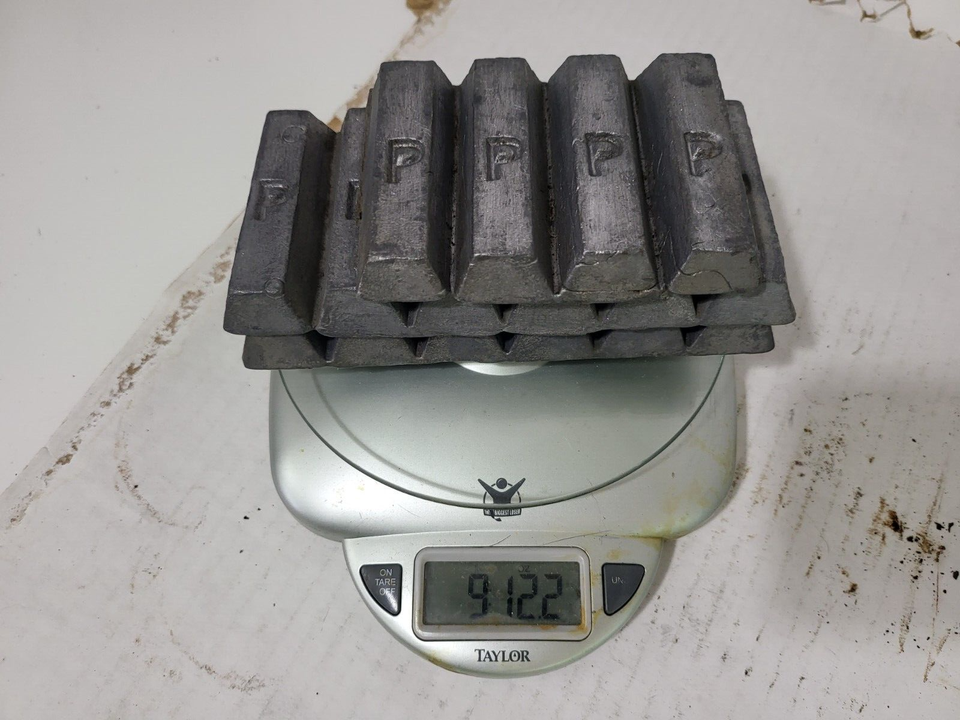 Clean Soft Pure Lead Ingots 9 pounds 12 ounces for casting/fishing ...