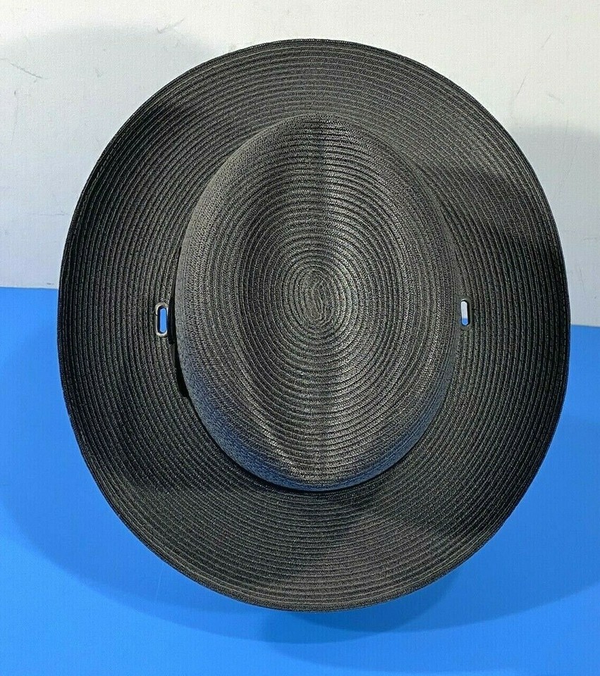 STRATTON SHERIFF STYLE STRAW S42 HAT DOUBLE BRIM GRAPHITE GRAY 7 3/4 ...