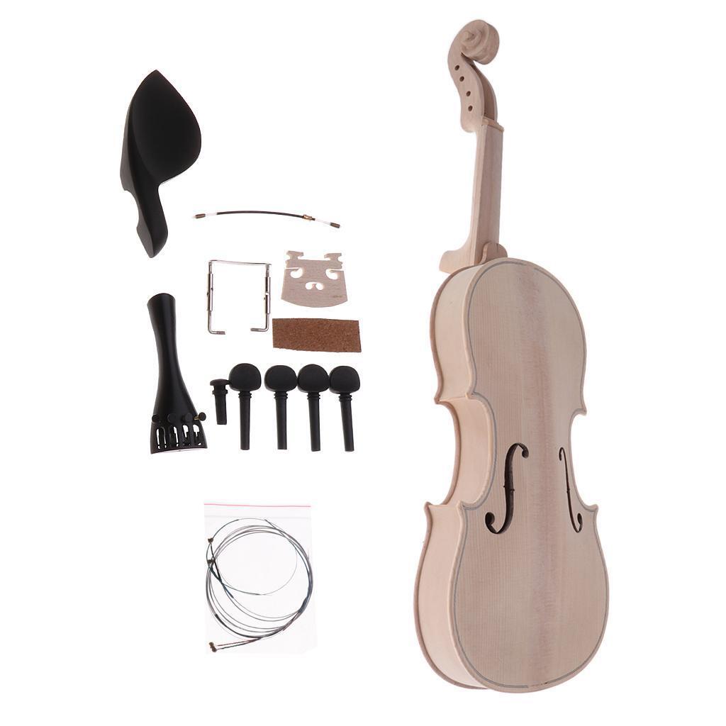 1 Set Wood Unfinished 4/4 Full Size Violin Kits Fiddle Material | eBay