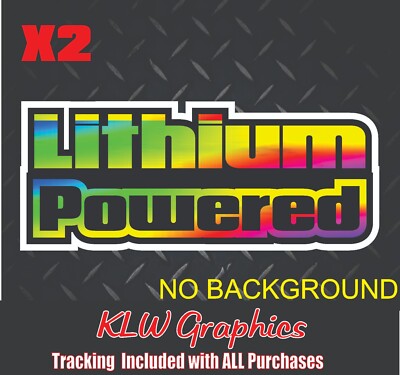 Lithium Powered Decal Sticker Car Tesla Electric Vehicle Hybrid Sticker ...