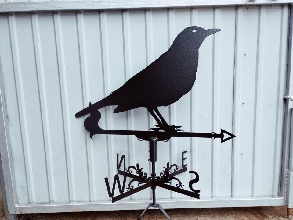 Crow Metal Weathervane, Weather Vane, raven home roof decor | eBay