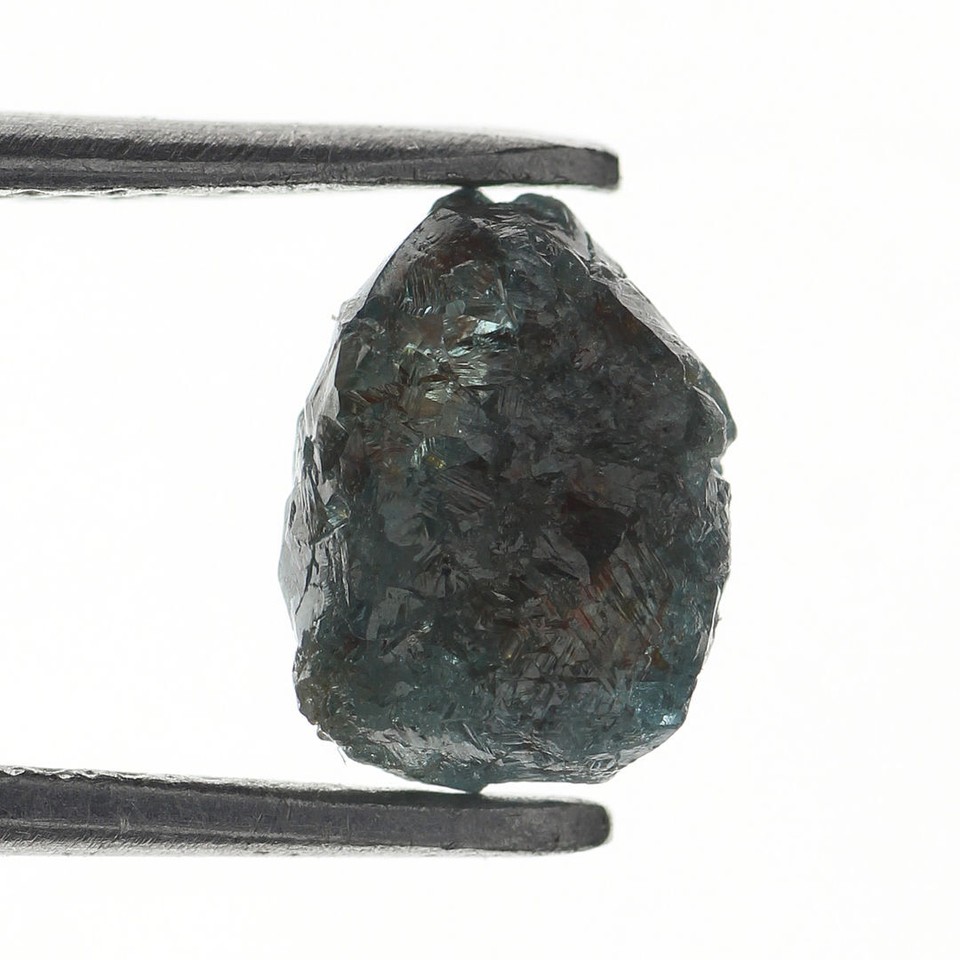 Rough Natural Loose 1.01 Carat Blue Rough Diamond Dark 6.76x4.88x3.71MM ...