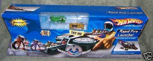 HOT WHEELS 2005 MICRO MADNETICS RAPID FIRE LAUNCHER SET J5816 Red/Gray ...