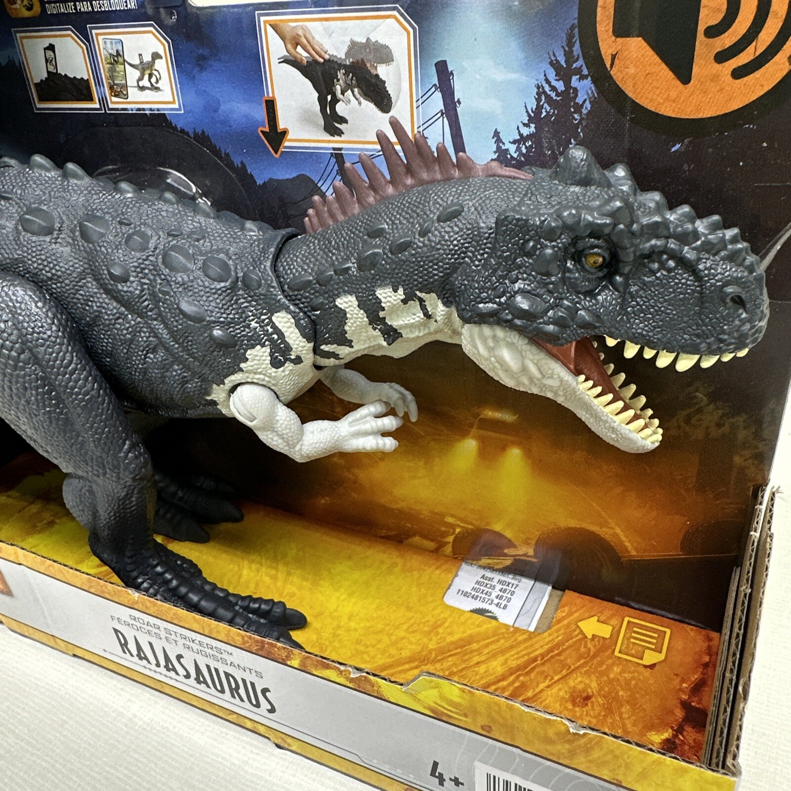 Jurassic World Dominion Roar Strikers Rajasaurus New