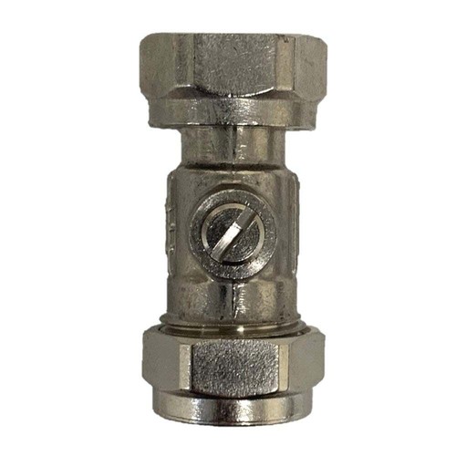 15mm x 1/2" BSP Straight Isolating Isolation Service Valve - Chrome Compression | eBay UK