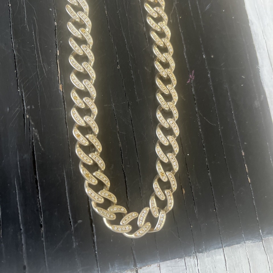 GOLD COLOR 925 STERLING SILVER NECKLACE CHAIN JEWELRY 141.6 GRAMS 35 INCHES ️ | eBay