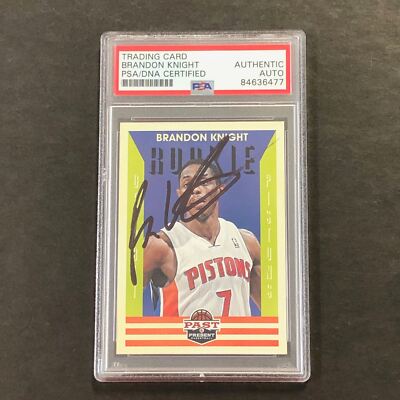 2012-13 Panini Pat and Present #216 Brandon Knight Signed Card AUTO PSA ...