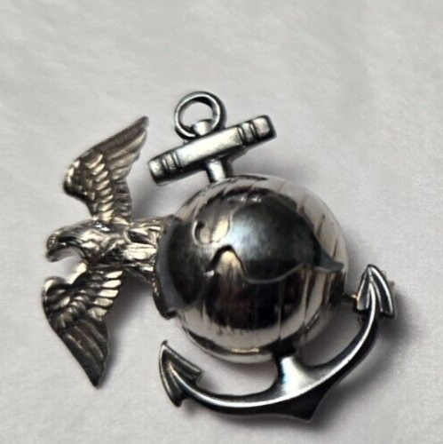 US Marine Corp USMC Pin Sterling Silver Eagle Globe & Anchor Sweetheart ...